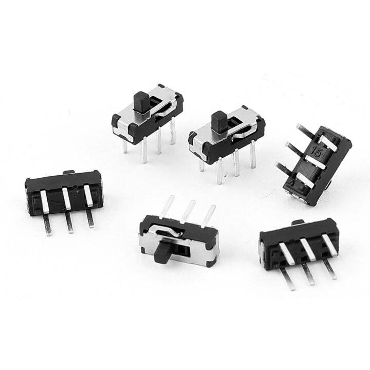 UXCELL 6 Pcs 2 Position Dpdt 2P2t 6 Pin Pcb Panel Mini Vertical Slide Switch For Control Many ...