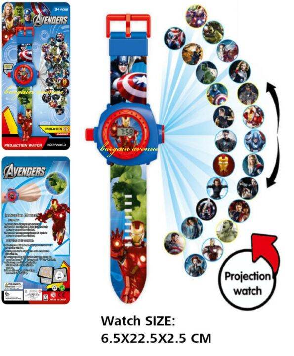 SUPER HERO AVENGERS CHARACTER LED LIGHTED PROJECTOR GRID VIEW GIRL ...