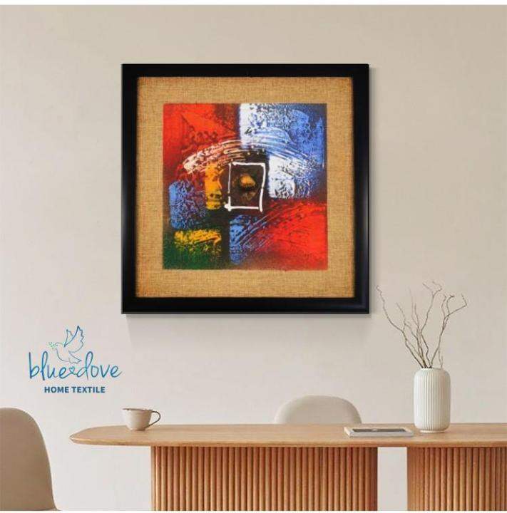 Mini Abstract Art Hand Painted Paintings, Size 33x33cm Colorful Artwork ...