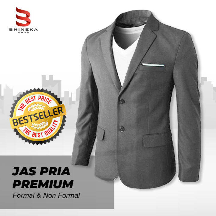 Jas Pria Formal Blazer Jas Dinas Kantor Jas Wedding Jas Pesta Jas Nikah ...