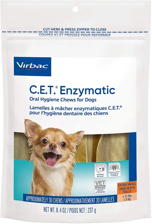 Virbac CET Enzymatic Oral Hygiene Chews for Dogs 8.4 Ounce (Pack of 1 ...