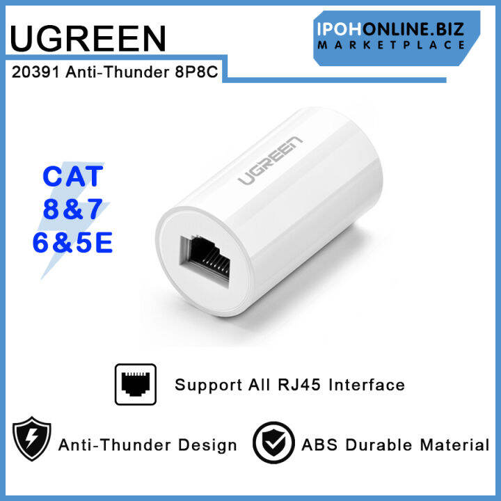 UGREEN RJ45 Anti-Thunder Ethernet Adapter (20391) Cat 5e/6/7/8 Female ...