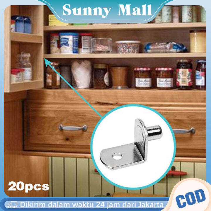 20pcs Siku L Penahan Ambalan Rak Shelf Support Spade Peg Pin Stud 5/6mm ...