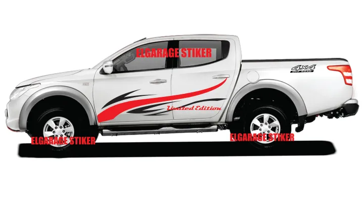 Stiker mobil double cabin 4x4 cutting stiker body samping mobil double ...