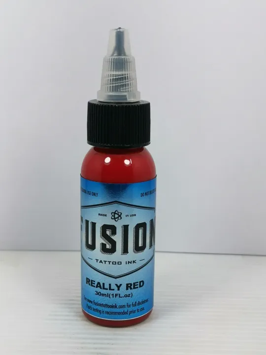 สีสักลายFusion1oz.(Really red) | Lazada.co.th