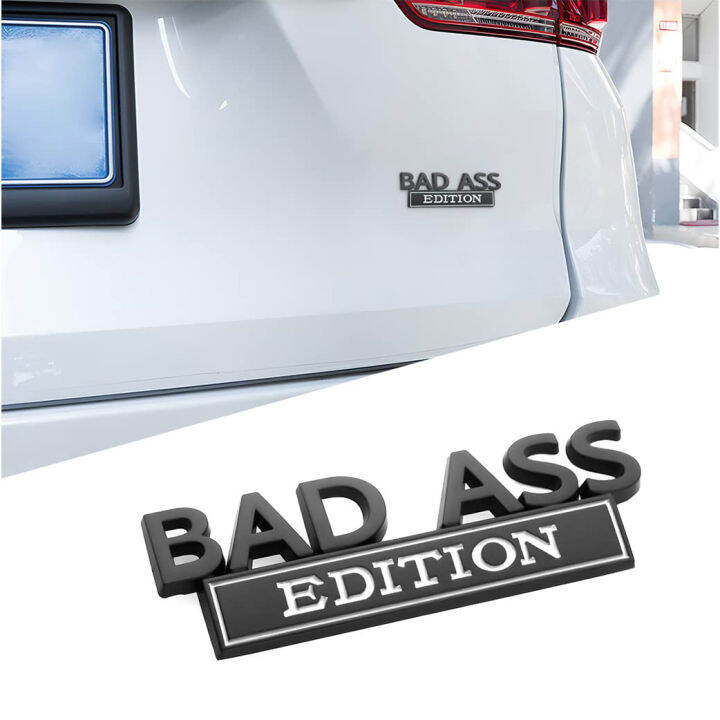 【BADASS Edition】 Car Emblem 3D Metal Decal Front Grille Hood Trunk Car ...