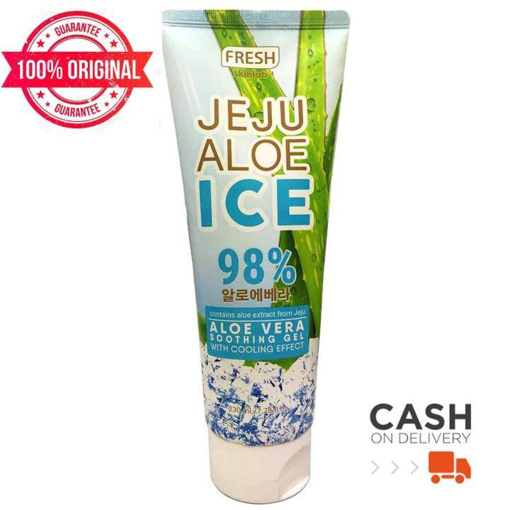 FRESH SKINLAB JEJU ALOE ICE 98% Soothing Gel with Cooling Effect 237ml ...