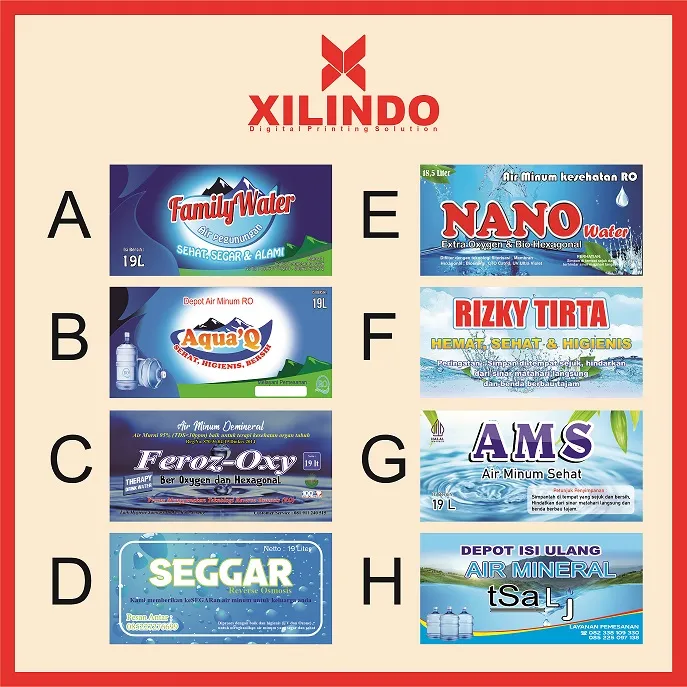 CETAK PRINT DESAIN STIKER STICKER DEPOT GALON NANO WATER AQUA RO ISI ...