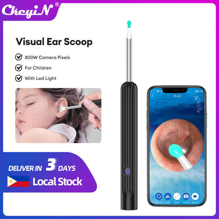 【Local Delivery】Ckeyin Smart Ear Pick Visual Ear Picking Tool Earwax ...