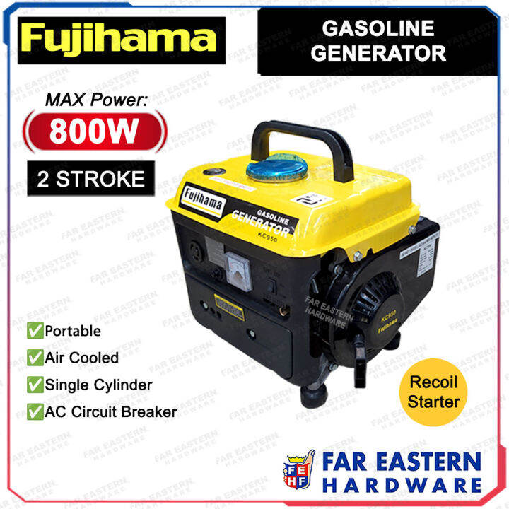 FUJIHAMA Gasoline Generator Portable Genset 800W KC950 Manual Start ...