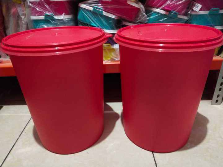 tall canister 10 l toples kerupuk besar tupperware | Lazada Indonesia