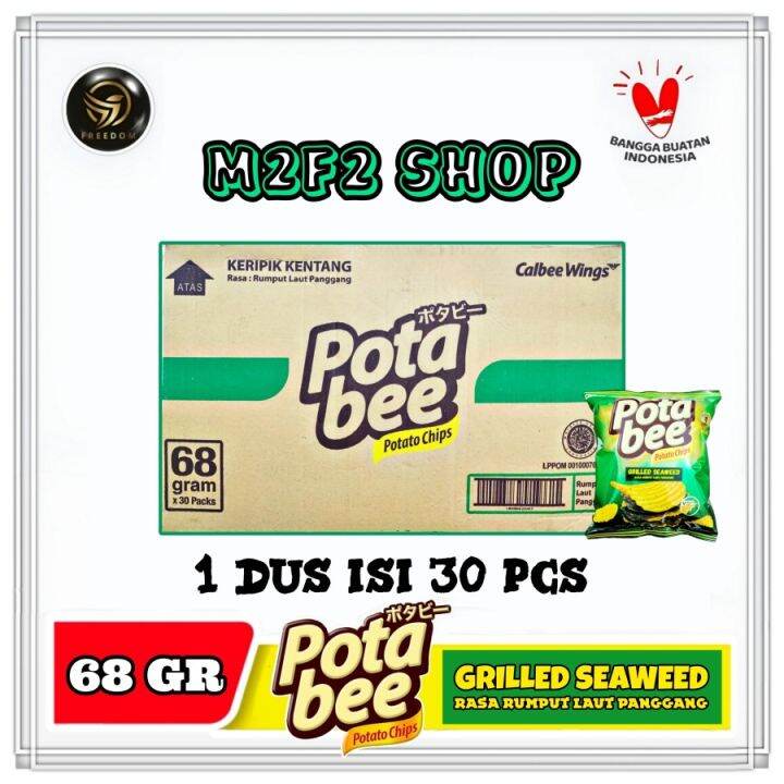 Keripik Kentang Potabee Grilled Seaweed Rumput Laut Panggang - 68 gr ...