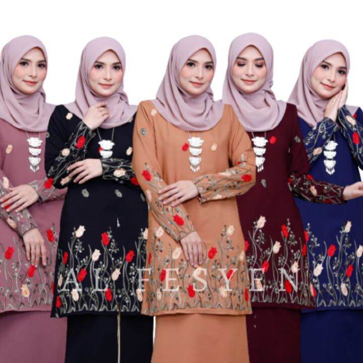BAJU RAYA 2022 KURUNG SULAM ZALIA READYSTOCK | Lazada