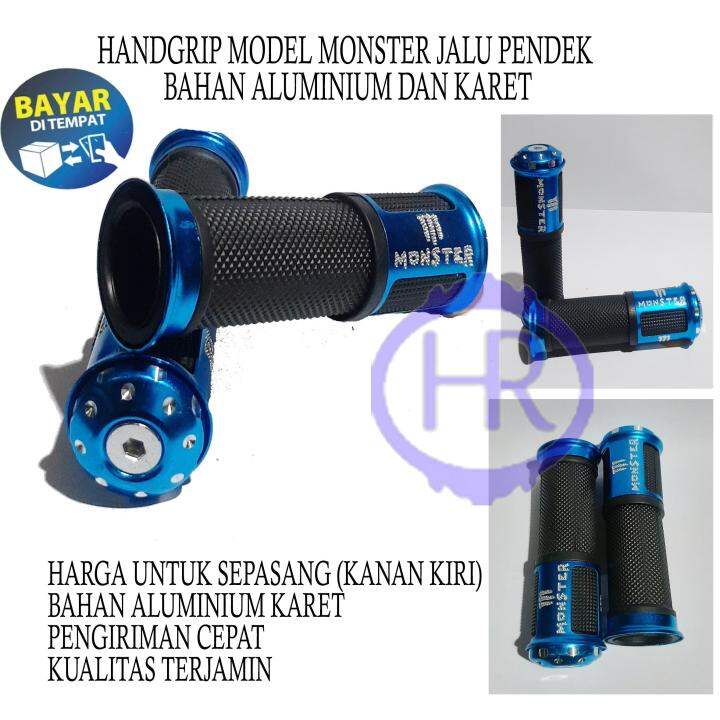 Handgrip / Grip Model Monster Jalu pendek Bahan Aluminium dan Karet ...