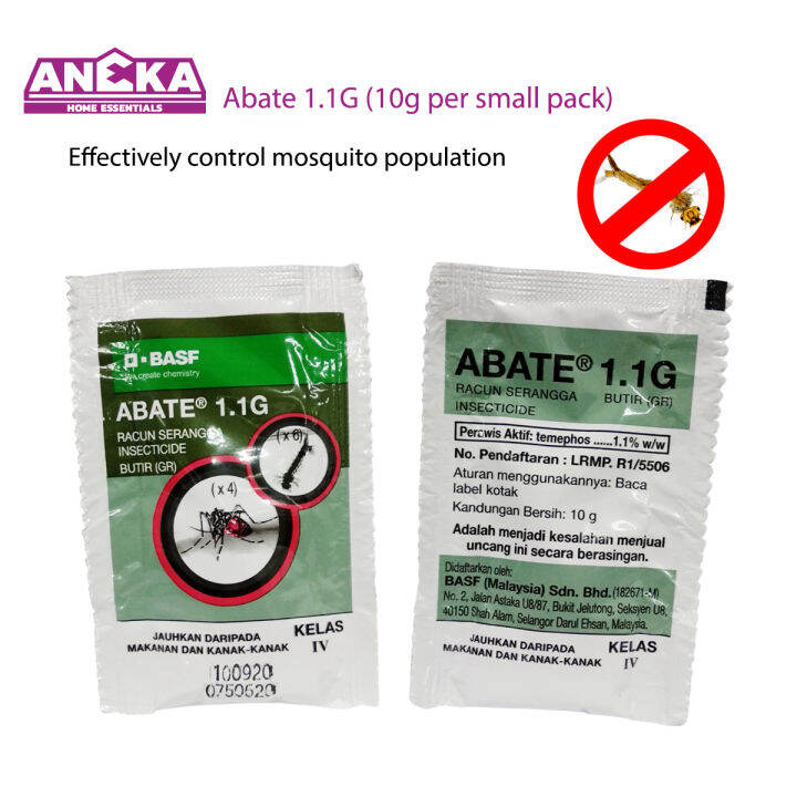 Abate 1.1G (10g per small pack) Class IV Insecticide Mosquito Larva ...