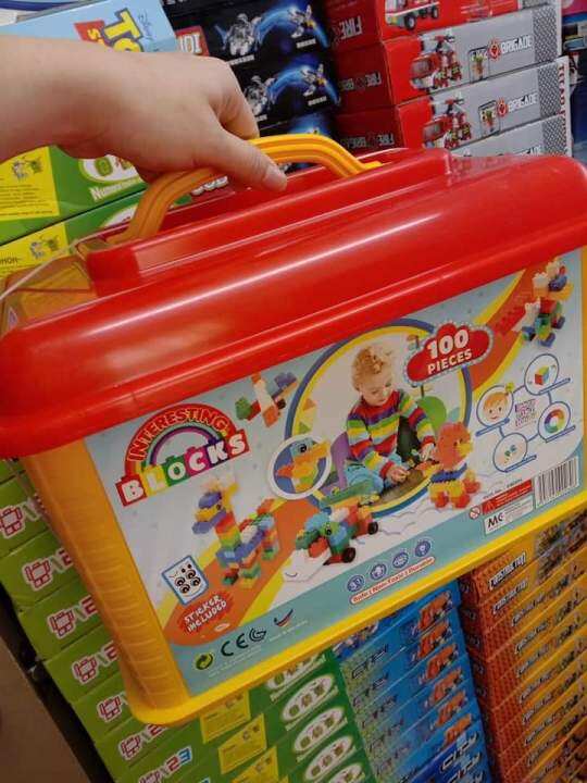 Super big box lego blocks 100pcs big size blocks | Lazada