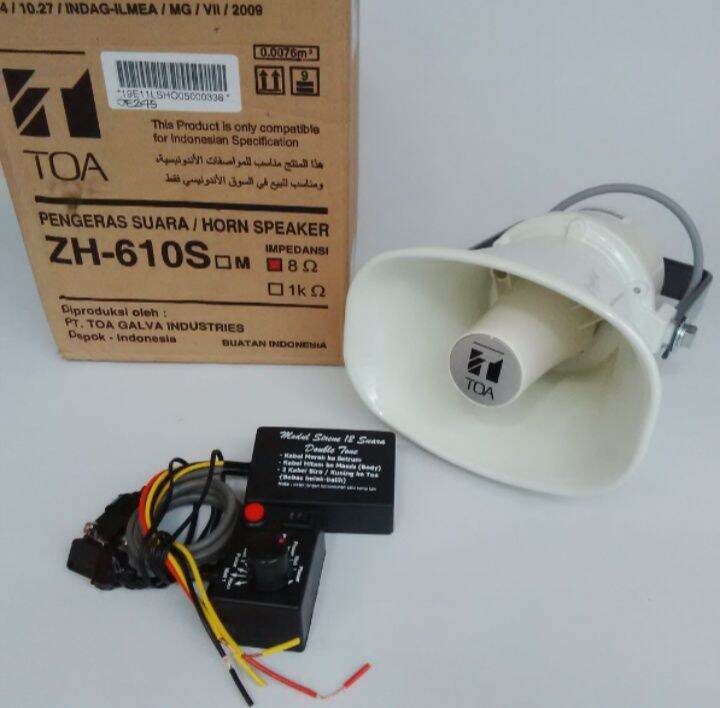 modul toa sirine 12 suara dobel tone plus speaker merek TOA 10 watt sirine patwal | Lazada Indonesia