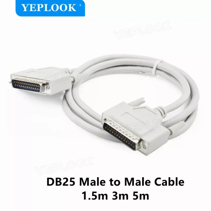 DB25 Male To Male 25Pin Printer Cable LPT Extension Cable DB25 M-M LPT ...
