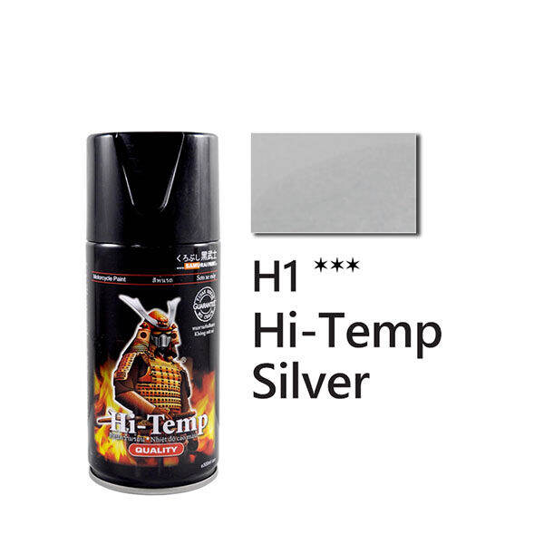 H1*** Hi-Temp Silver SAMURAI Spray Paint 600°C Heat Resistant | Lazada