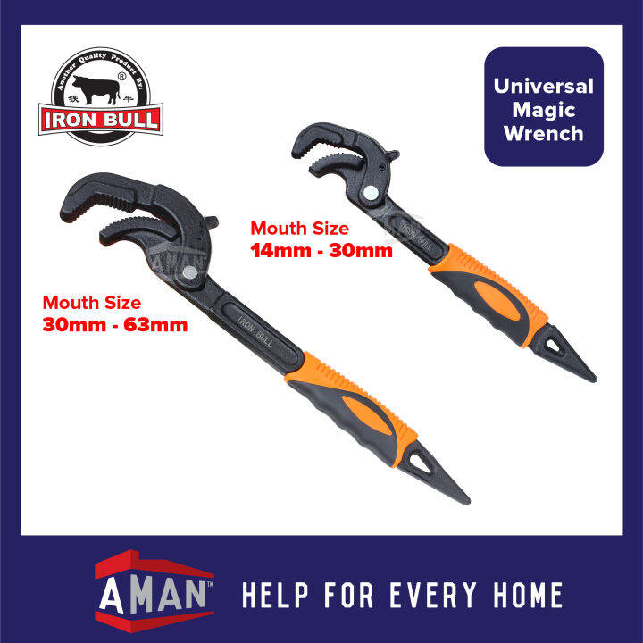 IRON BULL 10 Inch 14 Inch Adjustable Magic Wrench Ratchet Pipe Multi ...