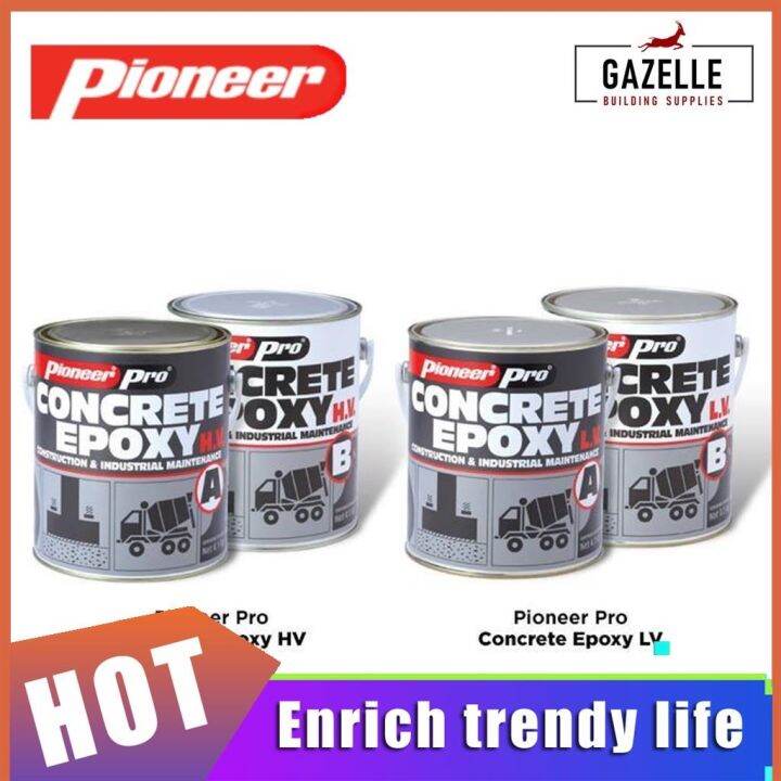 PIONEER PRO Concrete Epoxy High Viscosity H.V. HV / Low Viscosity L.V. LV - 1L | Lazada PH