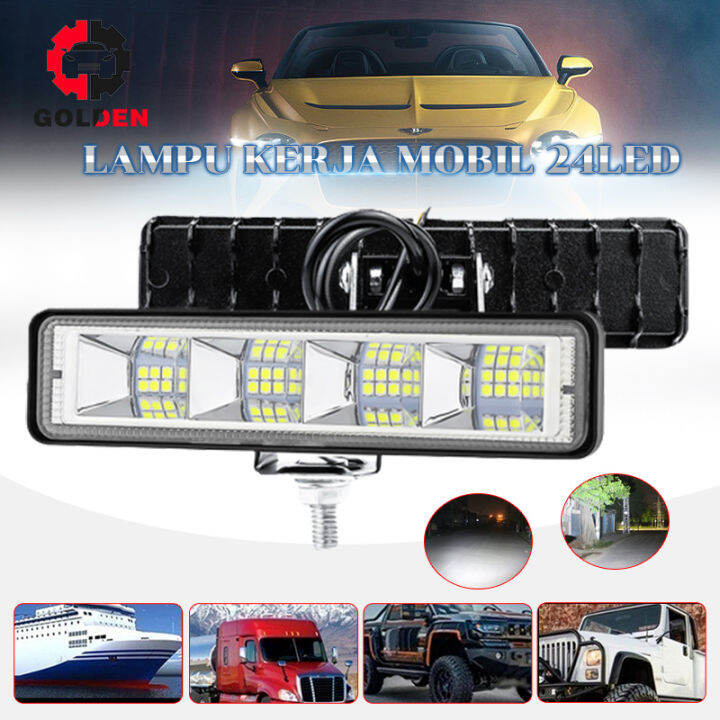Lampu LED Sorot LED Bar Cree 16 Titik Mata 50 Watt 24LED Work Light ...