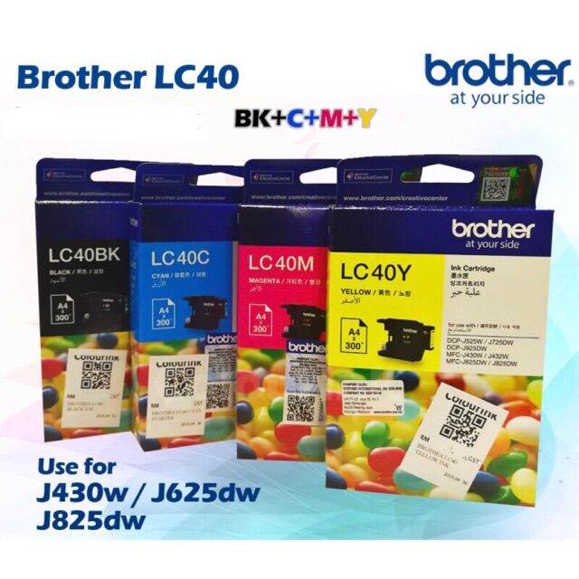 Vo หมึกสี -- Brother LC- 40 Bk C M Y ของแท้ ขายโล๊ะ ของแท้ #ตลับสี ...