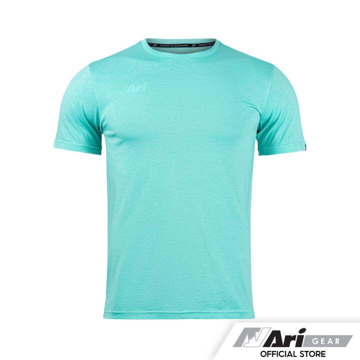ARI ALLDAY PIMA COTTON TEE - TURQUOISE/WHITE เสื้อยืด อาริ ออลเดย์ ...