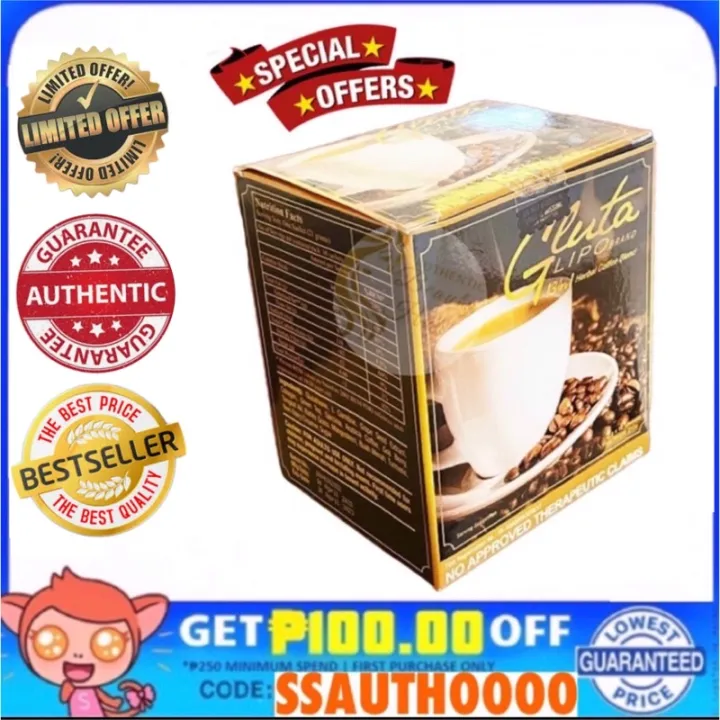 AUTHENTIC GLUTALIPO 13in1 Slimming Whitening DETOX COFFEE 10sachets ...