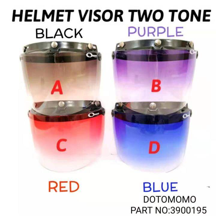 HELMET VISOR TWO TONE MHR MS88 DOTOMOMO' | Lazada