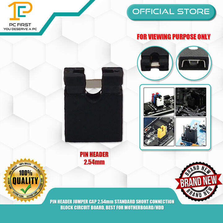 PC FIRST PIN HEADER JUMPER CAP 2.54mm STANDARD SHORT CONNECTION BLOCK ...