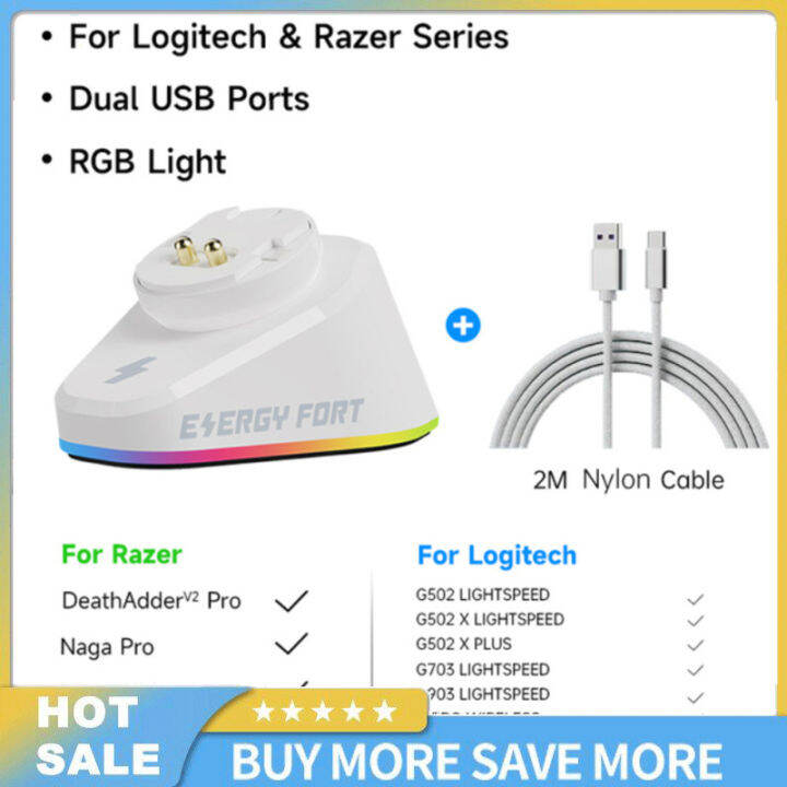 Wireless Mouse Charger Compatible For G403 G502 X Plus G703 G903 / GPW1 ...