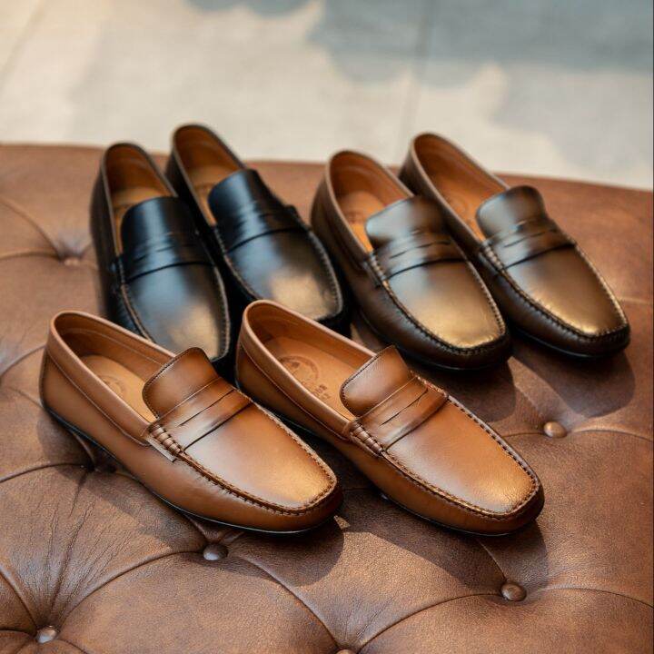 [K002N] Shoesshi รองเท้าผู้ชายหนังแท้ Penny Loafer ทรงคลาสสิค | Lazada ...