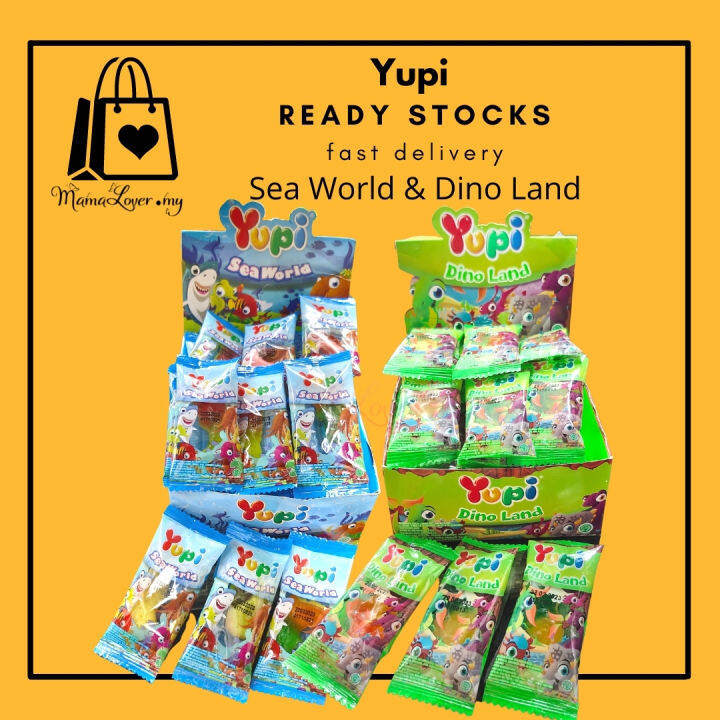 Yupi Gummy Sweet Candy Sea World Dino Land 7gm Oldtime Childhood Snack ...