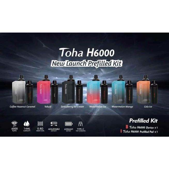 Toha H6000 New launch Prefilled Pod Kit | Lazada PH