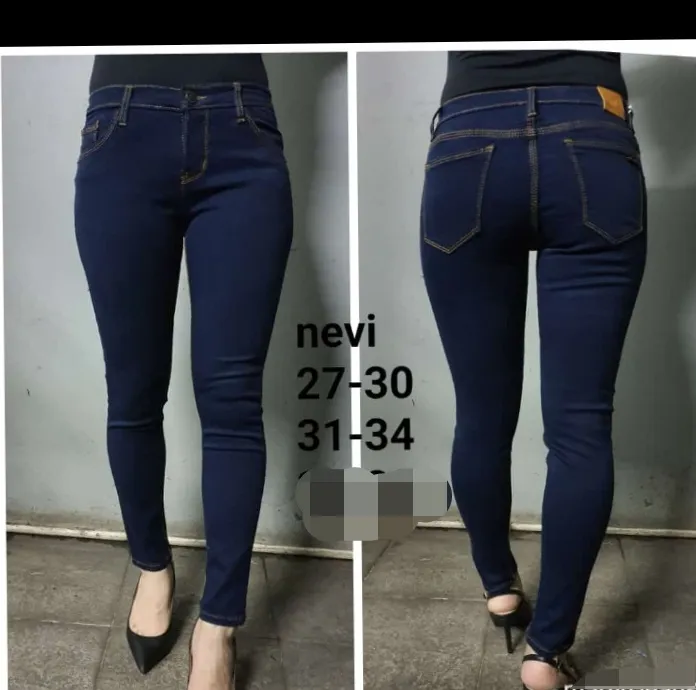 CR jeans biru nevi polos wanita terlaris terbaru | Lazada Indonesia