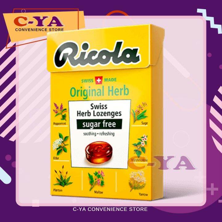 RICOLA ORIGINAL HERB SUGAR FREE CANDY 40g | Lazada PH