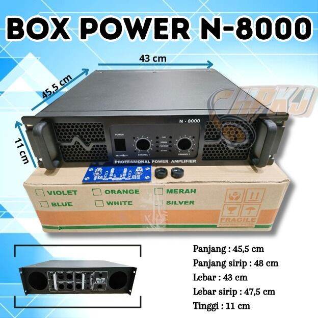 BOX POWER AMPLIFIER N8000 2u box power 2 u N 8000 n8000 | Lazada Indonesia