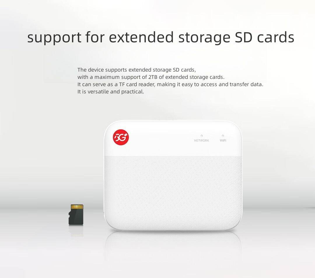 ZTE F50 5G Pocket MiFi 5G Sub-6 SA/NSA N1/5/8/28/41/78 4G Cat15 2.4G/5G Wifi(No battery ...