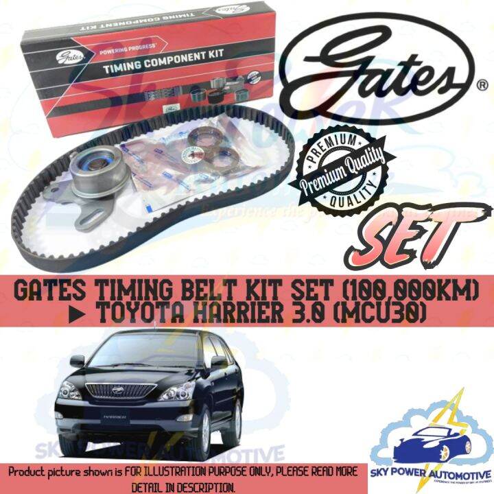 TOYOTA HARRIER 3.0 (MCU30) GATES TIMING BELT KIT SET (100,000KM) | Lazada