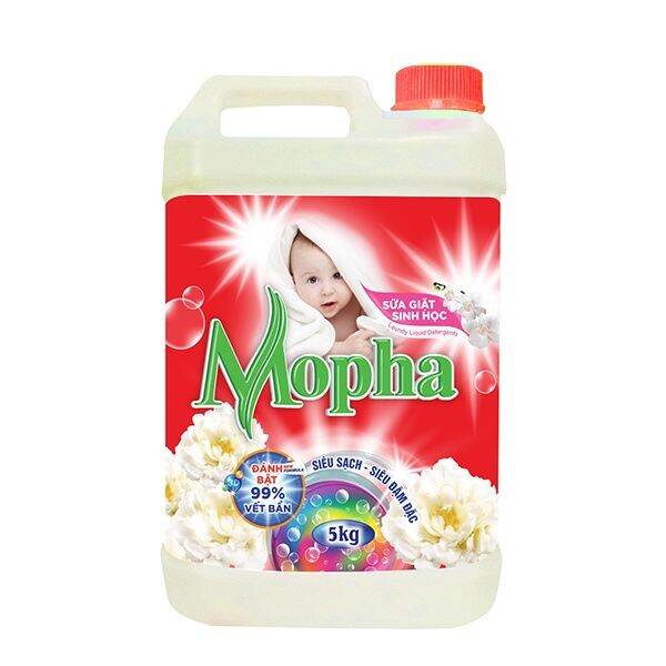Nước giặt sinh học Mopha 5kg màu đỏ (hương comfor) | Lazada.vn