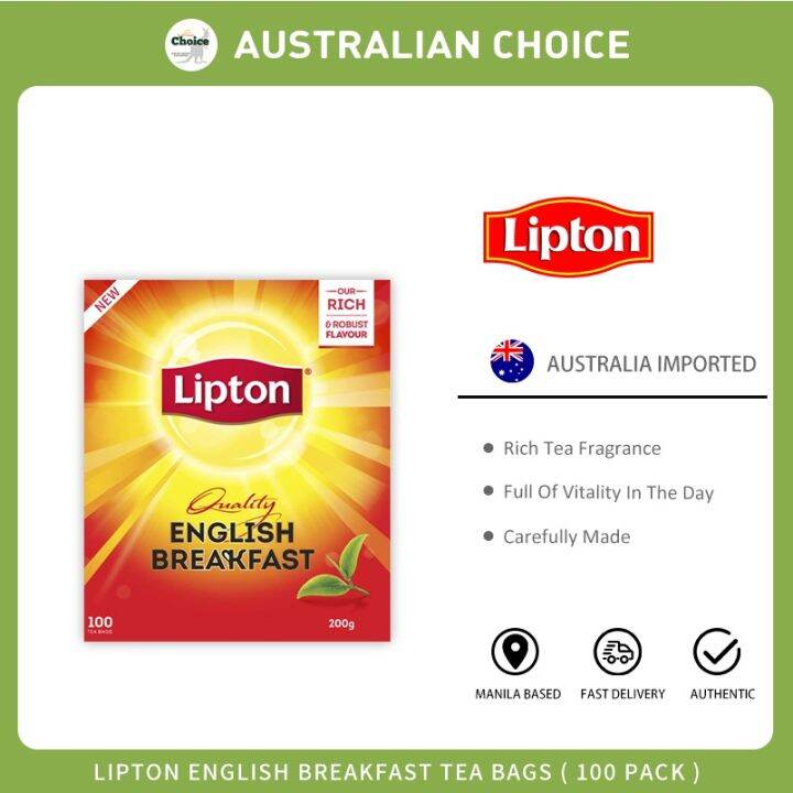Lipton English Breakfast 100 Tea Bags Australia Imported | Lazada PH