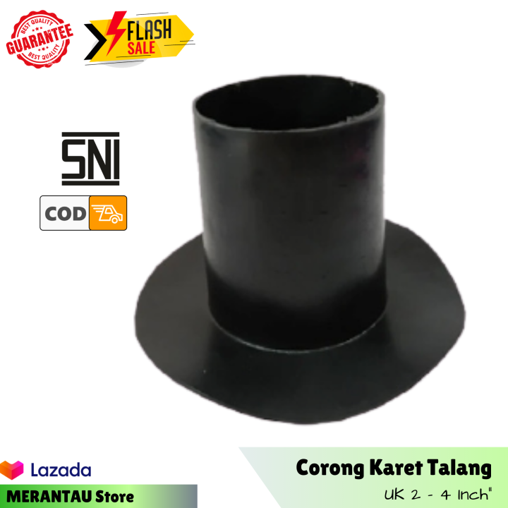 (2 PCS) Corong Talang Karet Hitam Corong Talang Air Plastik 2 Sampai 4 ...