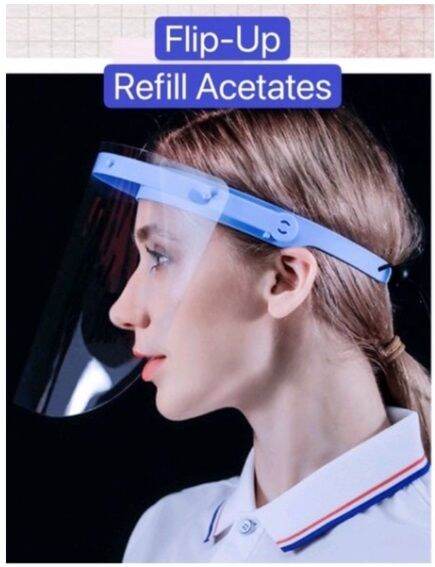 4 holes Flip up face shield with stopper changeable acetate adjustable ...