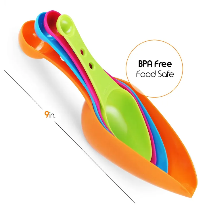HB1 4 pcs Multipurpose Scooper Kitchen Nesting Spoon Ice Scoop Scoop ...