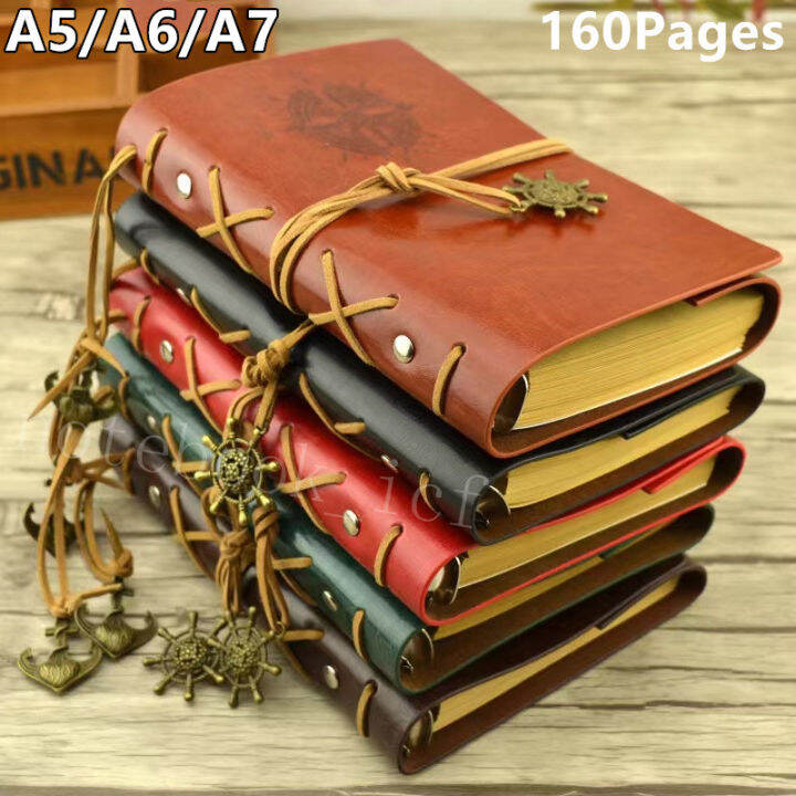 [COD] Retro Refillable PU Leather Notebook A5/A6/A7 Loose-Leaf Notepad ...