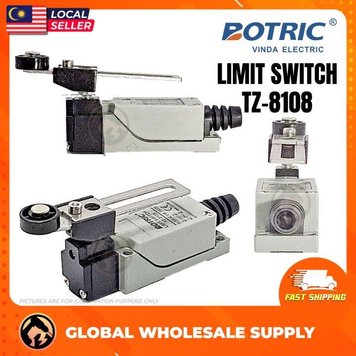 BOTRIC TZ-8108 Limit Switch 5A 250V AC Rotary Adjustable Roller Lever Arm Mini Limit Switch | Lazada