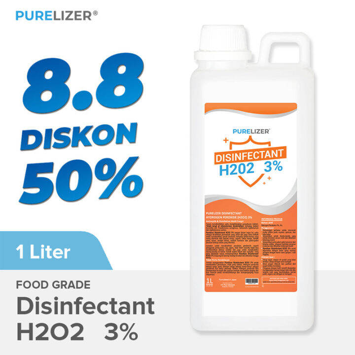 PURE H2O2 3% Food Grade 1 Liter Hydrogen Peroxide 1L Hidrogen Peroksida ...