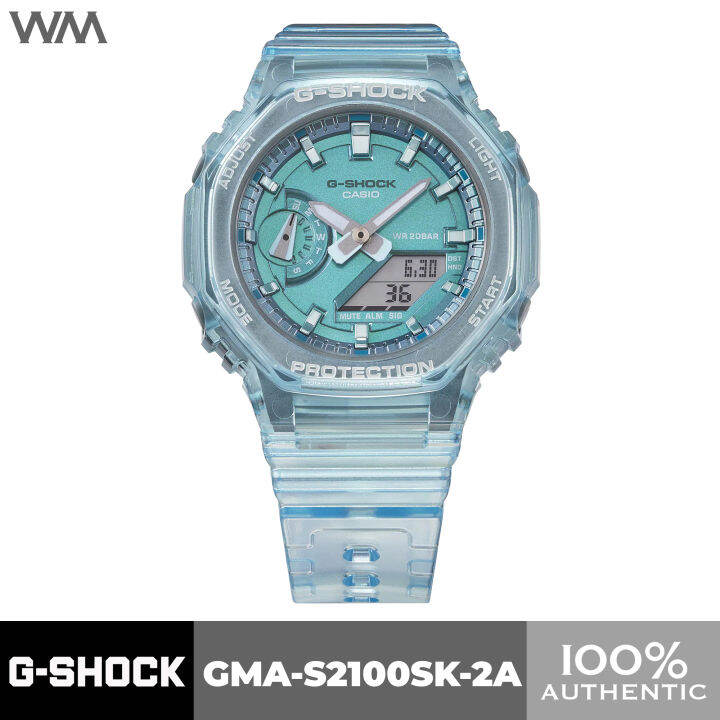 Casio G-SHOCK Skeleton CasiOak Blue Metallic Translucent Transparent ...