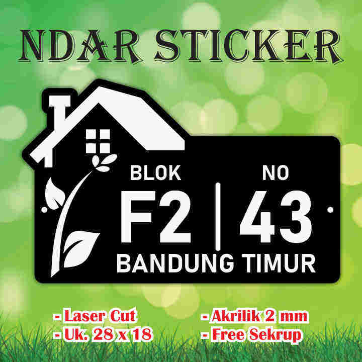 CUSTOM NOMOR ALAMAT RUMAH akrilik | NOMER RUMAH AKRILIK MINIMALIS ...